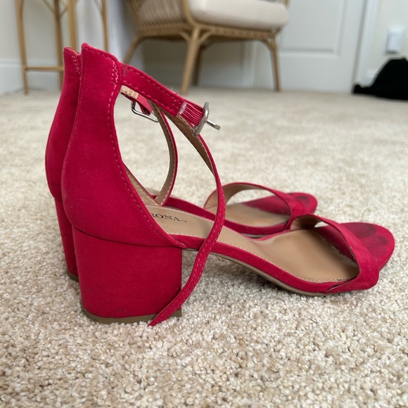 Merona | Shoes | Merona Pink Block Heel Sandals Size 9 | Poshmark